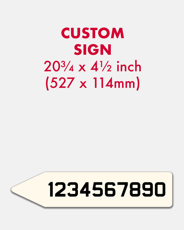 Custom Enamel Arrow Sign (20 ¾ x 4 ½ inch) - BRIT LOCKER