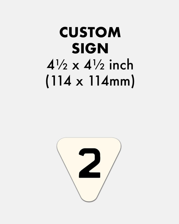 Custom Enamel Triangle Sign (4 ¼ x 4 ¼ inch) - BRIT LOCKER